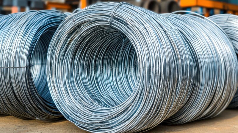 Coiled Steel Wire: Shiny Silver Rolls for Industrial Use in ...