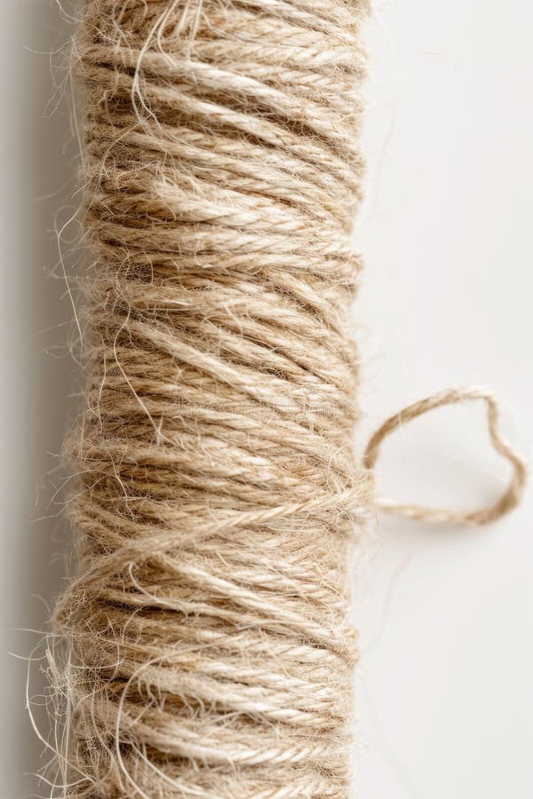Coiled Twine on a Clean White Surface Stock Image - Image of knotting ...