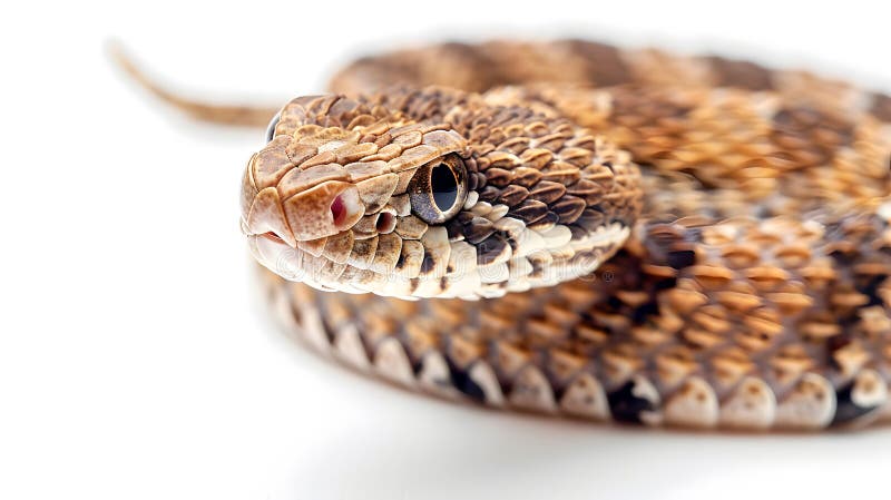 Coiled Western Diamondback Rattlesnake Stock Illustration ...