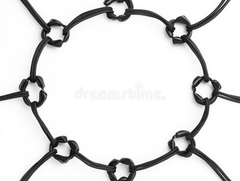 Coiled on a White Background is a Roll of Black Electrical Cable Wire ...