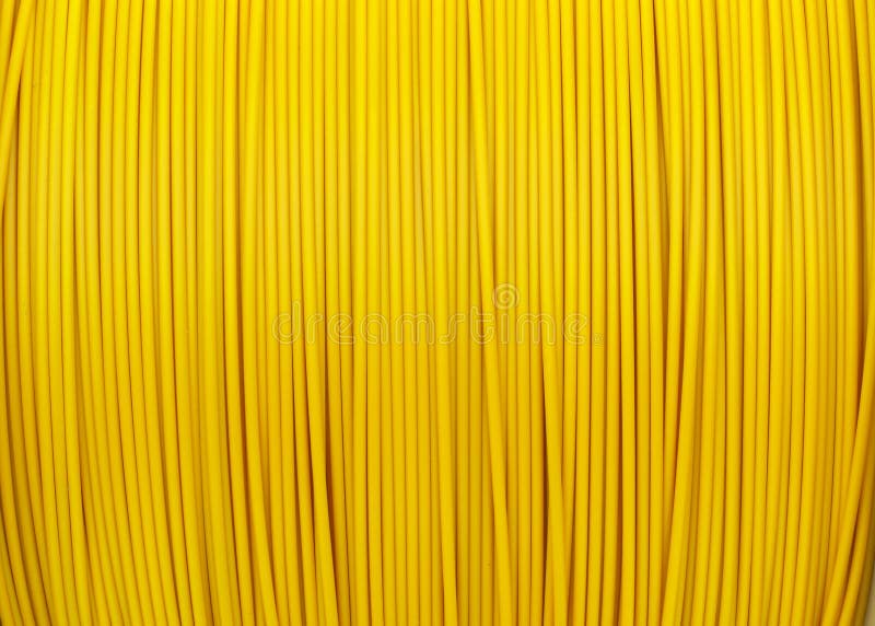 Coiled Yellow Electrical Wire Close Up Stock Image - Image of ...
