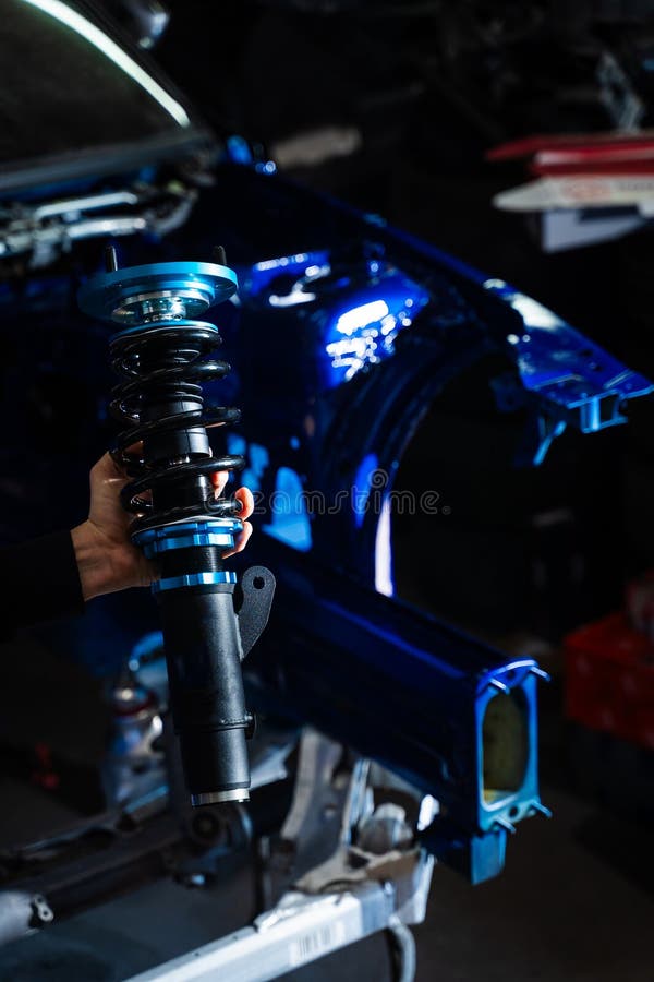 Coilover Being Fitted into Drift Chassis for Final Suspension ...