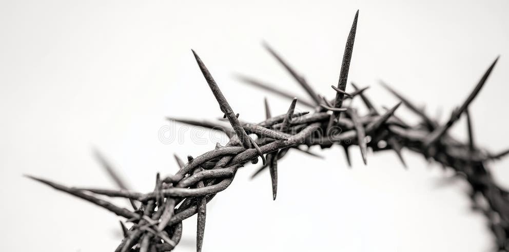 Coils of Barbed Wire Delineating a Rugged Edge in an Industrial Setting ...