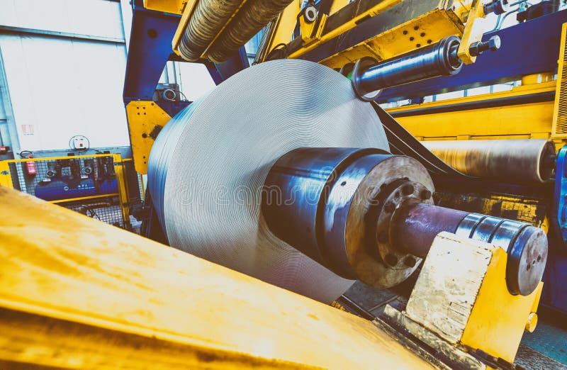 Coils Cutter Machine. Industrial and Business Concept Stock Image ...