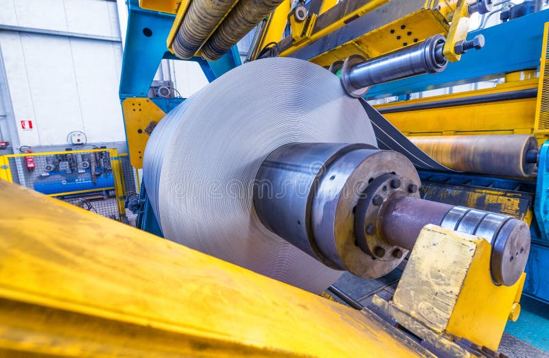 Coils Cutter Machine. Industrial and Business Concept Stock Image ...