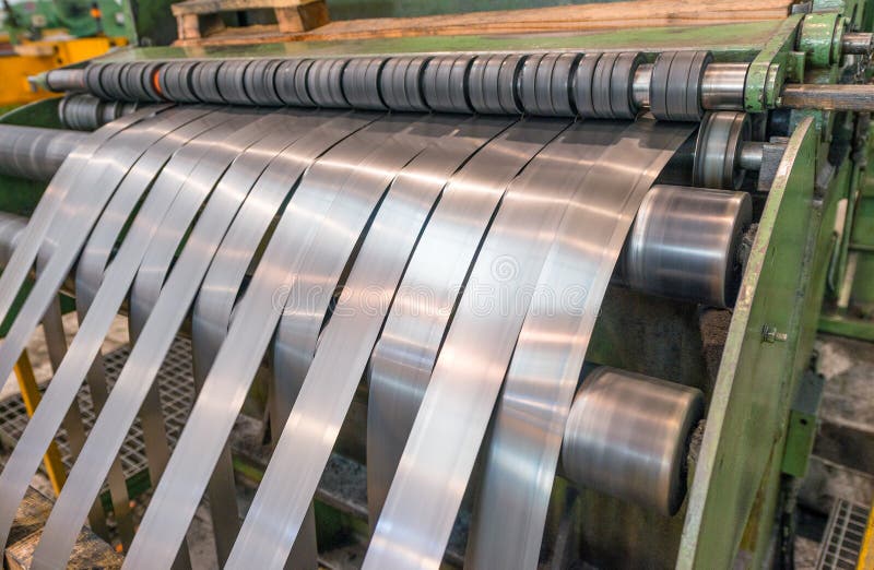 Galvanized steel coils stock image. Image of processed - 49987885