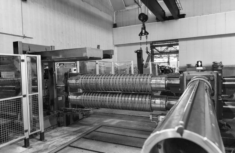 Coils Cutter Machine. Industrial and Business Concept Stock Photo ...