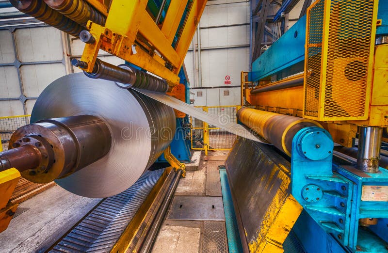 Coils Cutter Machine. Industrial and Business Concept Stock Image ...