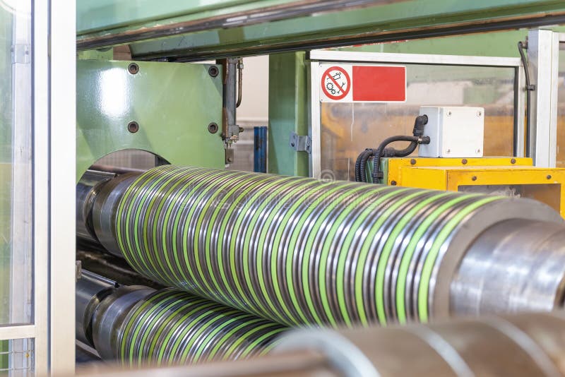 Coils Cutter Machine. Industrial and Business Concept Stock Image ...