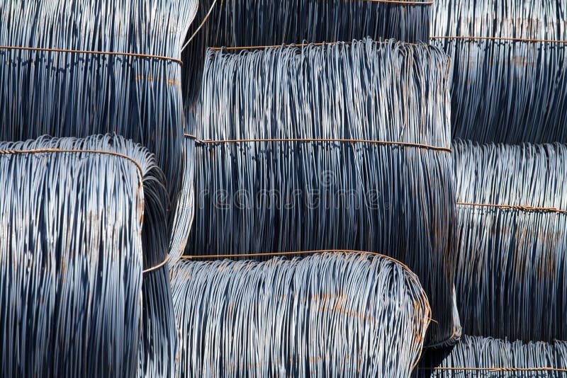 Coils metal stack wire stock photo. Image of steel, group - 30610214