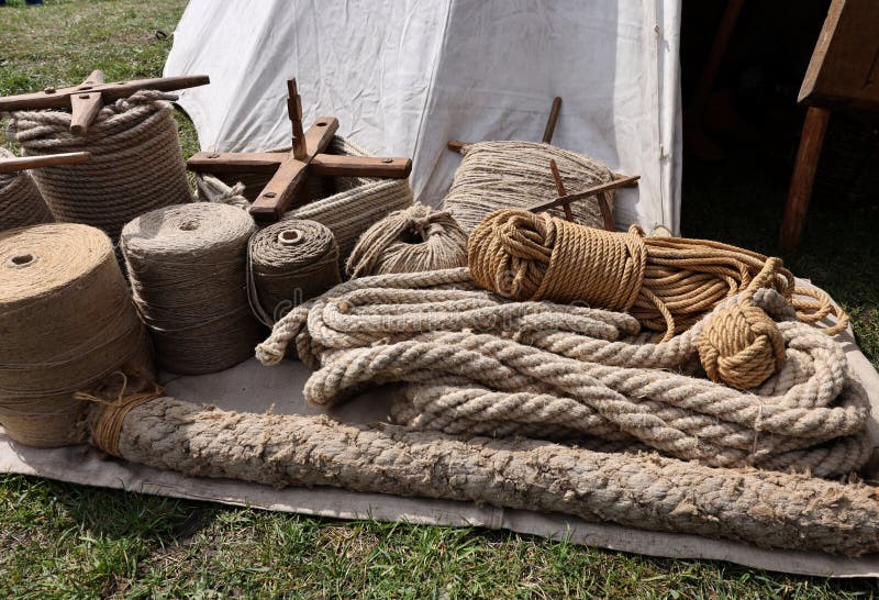 Coils of Ropes Made in the Traditional Way from Natural Materials ...
