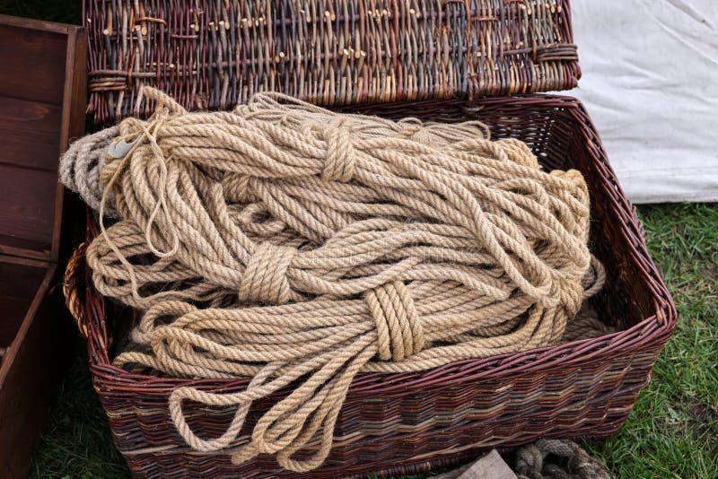 Coils of Ropes Made in the Traditional Way from Natural Materials ...