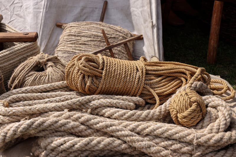 Coils of Ropes Made in the Traditional Way from Natural Materials ...