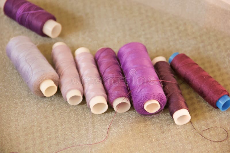 Lilac sewing threads stock image. Image of light, lilac - 120120809