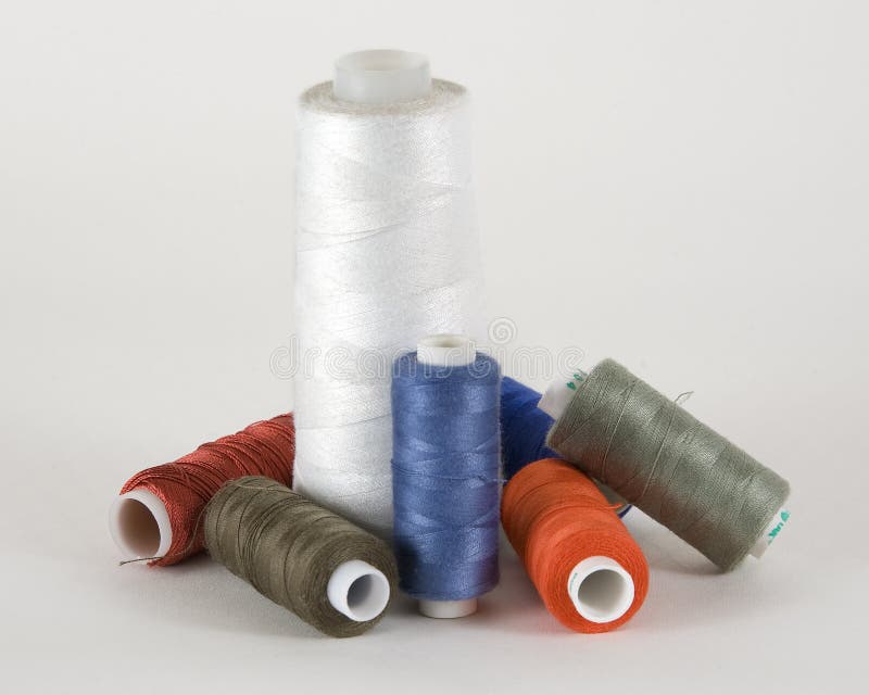 Coils with threads stock image. Image of coils, fabric - 18832629