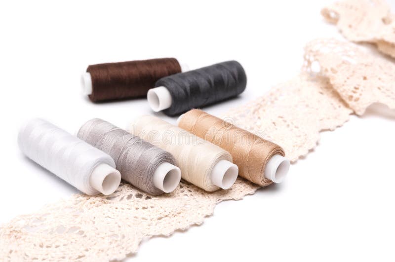 Coils with threads stock photo. Image of closeup, cotton - 51690624