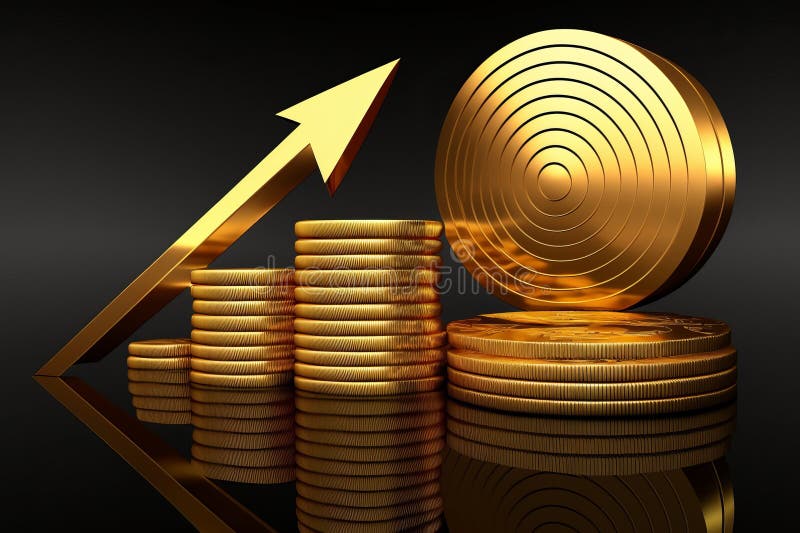 The Coin of the Arrow is Pointed Up. Stock Photo - Image of arrow ...