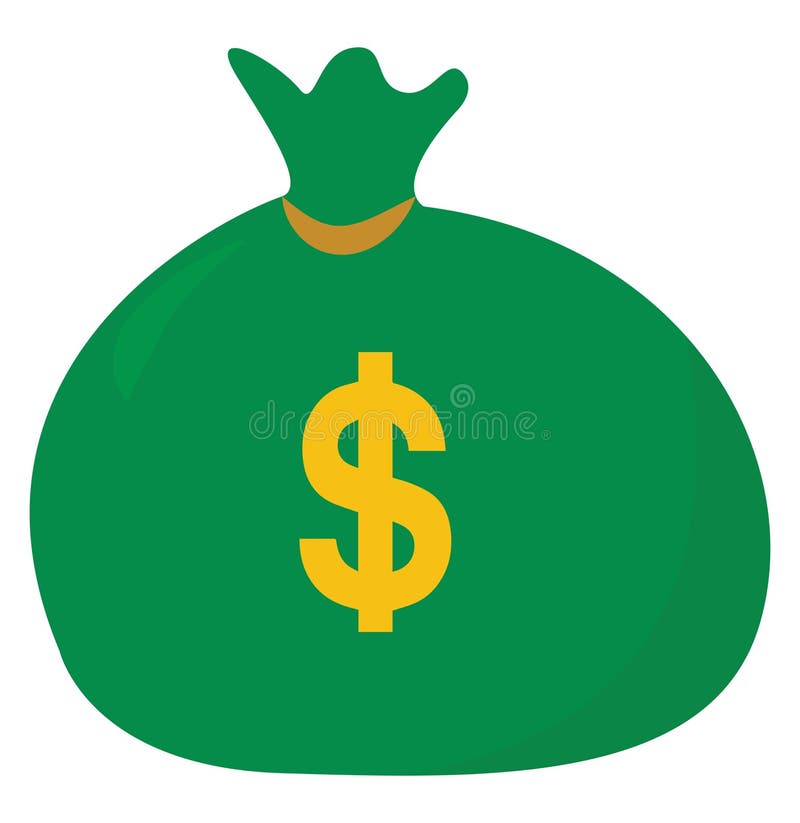 Coin Bag, Illustration, Vector Stock Vector - Illustration of money ...