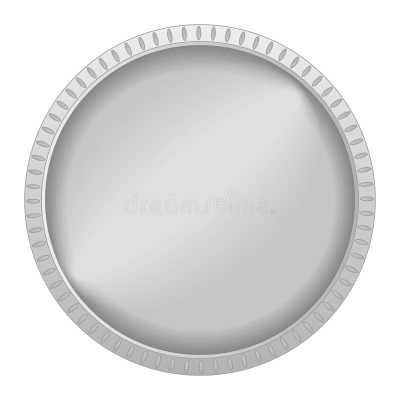 Silver coin sign stock vector. Illustration of metal - 137576363