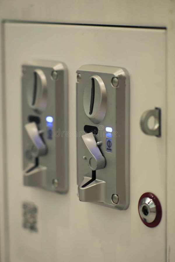 Coin Box Cutter Machine for Automatic Washing Machine Stock Image ...