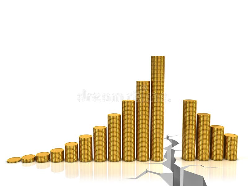 Raising gold chart stock illustration. Illustration of data - 2101817