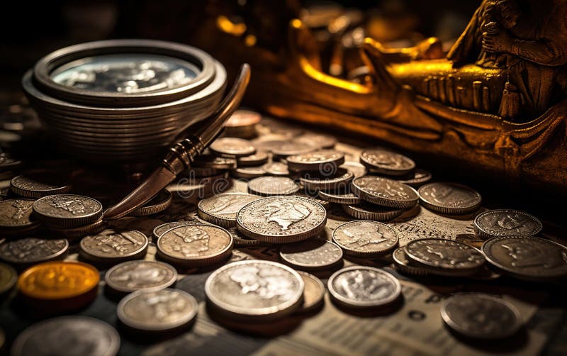 Coin Collecting. Preserving the Treasures of Numismatics Stock ...