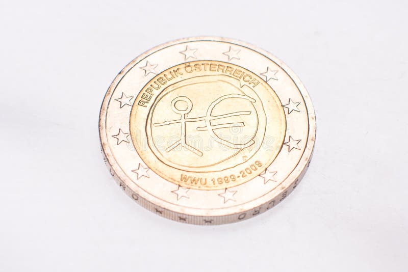 A Coin Collection of 2 Euro Commemorative Coins Stock Photo - Image of ...