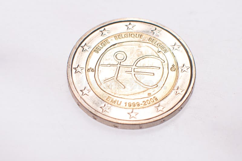 A Coin Collection of 2 Euro Commemorative Coins Stock Image - Image of ...