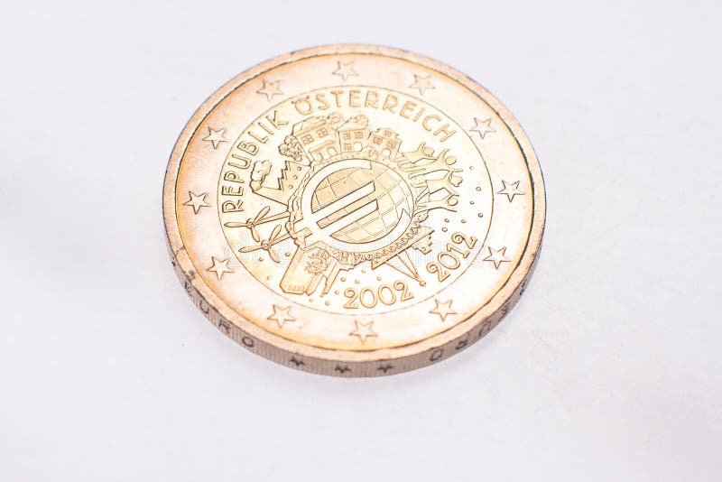 A Coin Collection of 2 Euro Commemorative Coins Stock Photo - Image of ...
