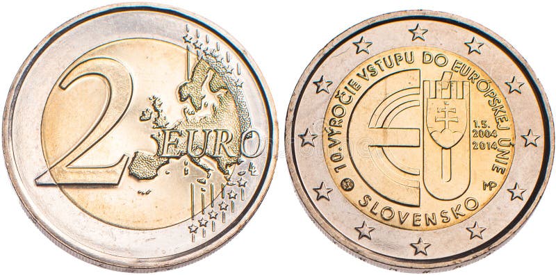 A Coin Collection of 2 Euro Commemorative Coins Stock Photo - Image of ...