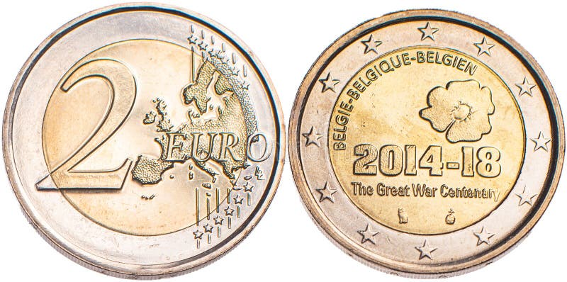 A Coin Collection of 2 Euro Commemorative Coins Stock Photo - Image of ...