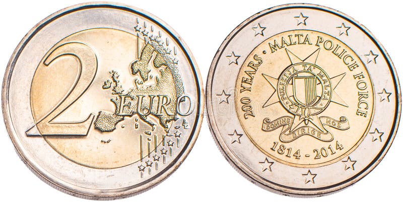 A Coin Collection of 2 Euro Commemorative Coins Stock Photo - Image of ...