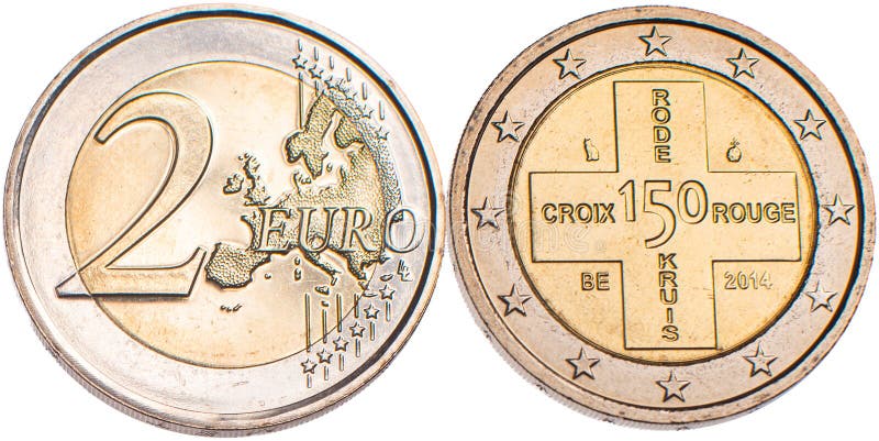A Coin Collection of 2 Euro Commemorative Coins Stock Photo - Image of ...