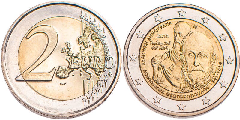 A Coin Collection of 2 Euro Commemorative Coins Stock Photo - Image of ...