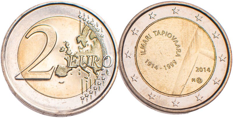 A Coin Collection of 2 Euro Commemorative Coins Stock Photo - Image of ...