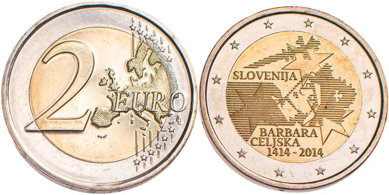 A Coin Collection of 2 Euro Commemorative Coins Stock Photo - Image of ...