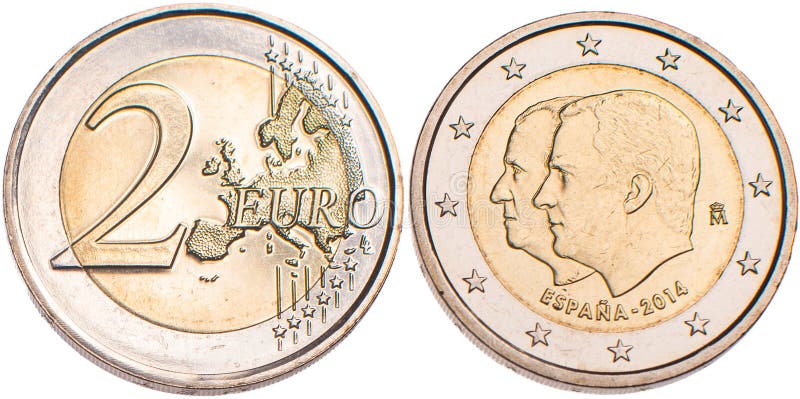 A Coin Collection of 2 Euro Commemorative Coins Stock Photo - Image of ...