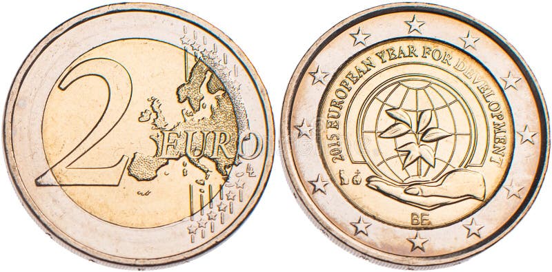 A Coin Collection of 2 Euro Commemorative Coins Stock Photo - Image of ...