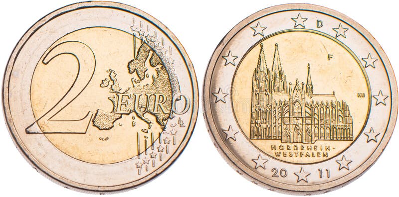 A Coin Collection of 2 Euro Commemorative Coins Stock Photo - Image of ...