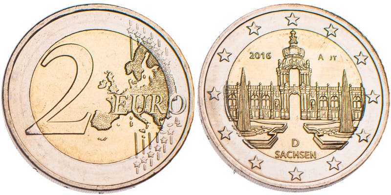 A Coin Collection of 2 Euro Commemorative Coins Stock Photo - Image of ...