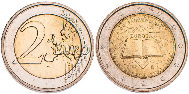 A Coin Collection of 2 Euro Commemorative Coins Stock Image - Image of ...