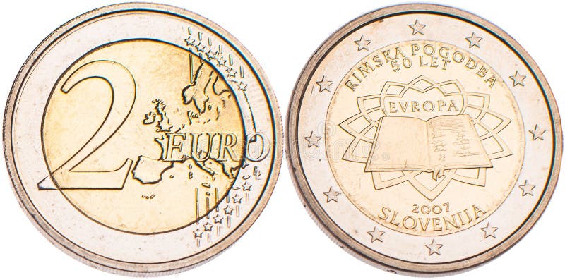 A Coin Collection of 2 Euro Commemorative Coins Stock Photo - Image of ...