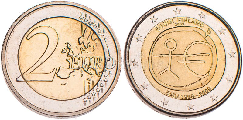 A Coin Collection of 2 Euro Commemorative Coins Stock Photo - Image of ...