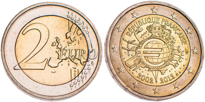 A Coin Collection of 2 Euro Commemorative Coins Stock Photo - Image of ...