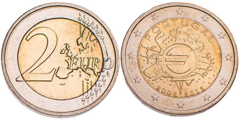 A Coin Collection of 2 Euro Commemorative Coins Stock Photo - Image of ...