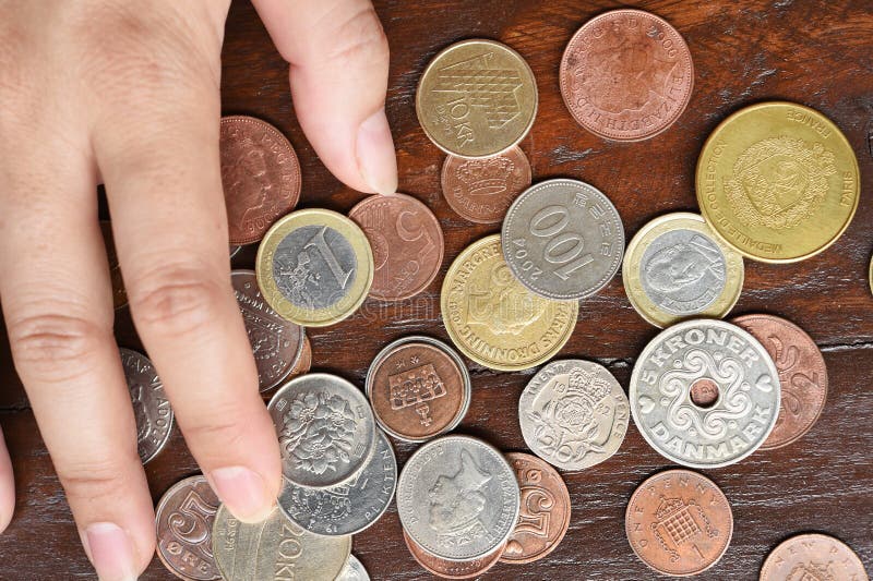 Coin Collection with Old Coins Editorial Stock Image - Image of ...