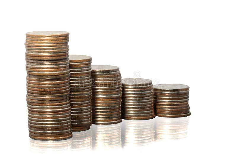 Coin columns stock photo. Image of financial, finance - 8343296