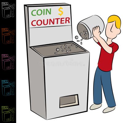 Coin Counting Machine stock vector. Illustration of machine - 25752162