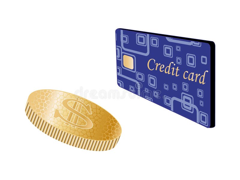 Coin and Credit Card - Vector Stock Vector - Illustration of costs ...