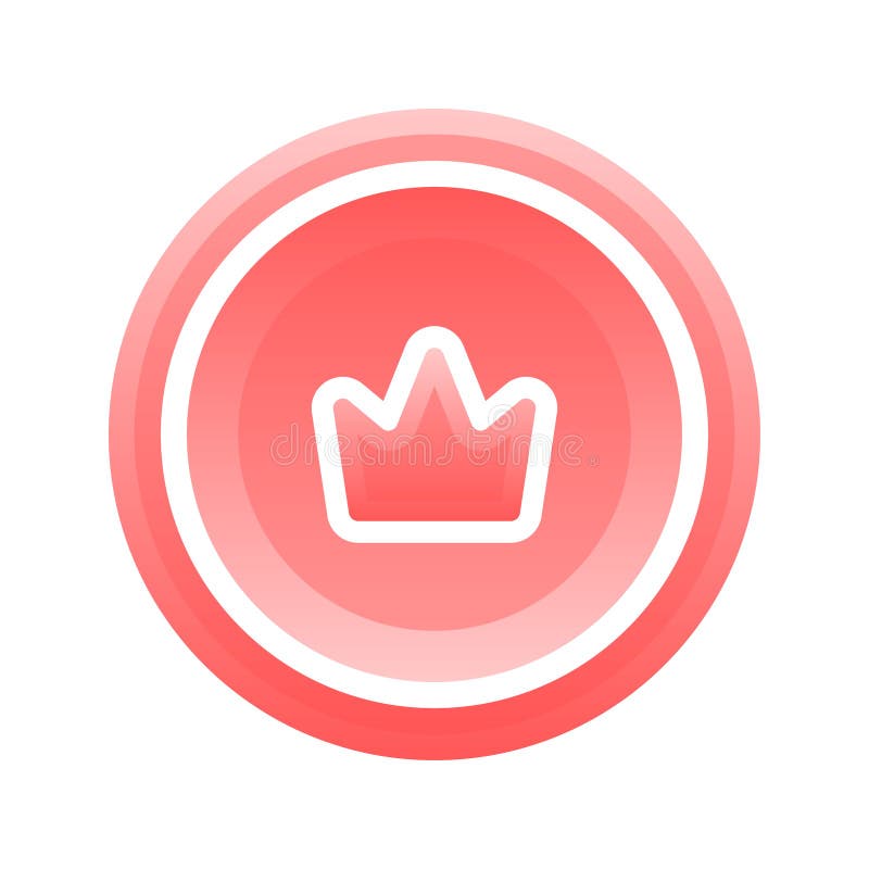 Coin Crown Gradient Logo Design Template Icon Stock Vector ...